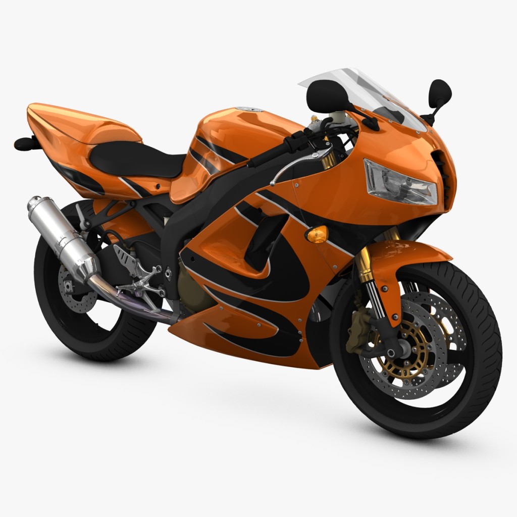 2000’s Generic Sport Bike – Orange – jamie3d